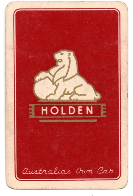 VINTAGE CAR HOLDEN advert playing card 1 swap card single $3.00 ...
