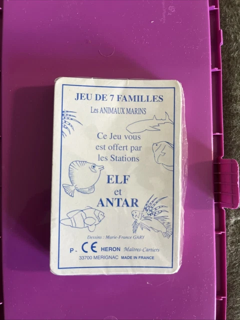 JEU DE CARTES 7 Familles Les Animaux Marins Elf Anta Sous Blister Tres ...