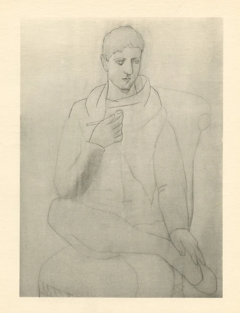 PABLO PICASSO VINTAGE 1926 - Edition Von 700 - Junger Mann Mit Pfeife ...