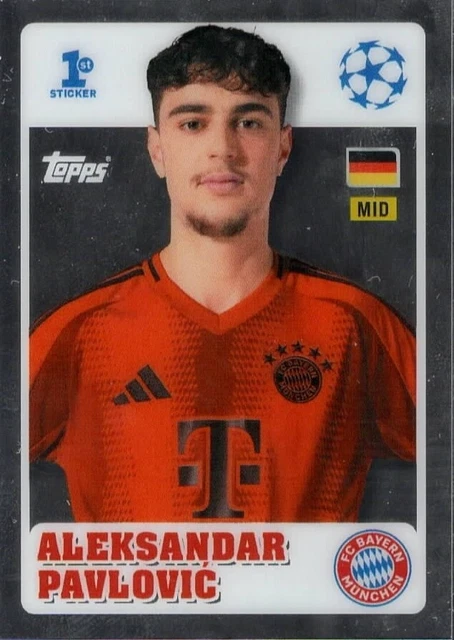 TOPPS UEFA CHAMPIONS League 2024/25 242 Aleksandar Pavlovic - Chrome EUR 7,00 - PicClick DE