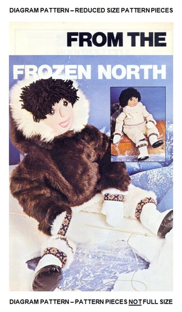 DIAGRAM SEWING PATTERN to make an Eskimo Doll w/ Winter & Summer ...