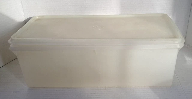 VINTAGE LARGE TUPPERWARE Bread Server Keeper 606-2 With Lid 607-1 Clear ...