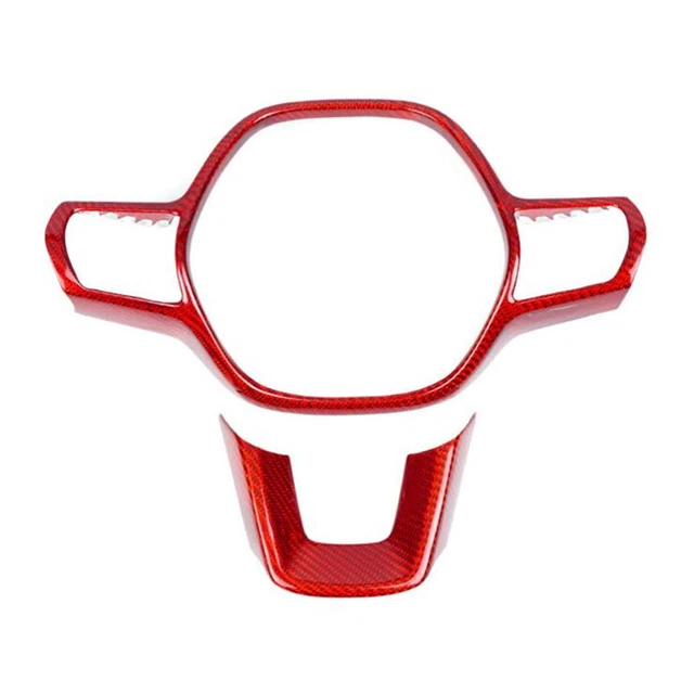 RED CARBON FIBER Steering Wheel Trim Cover for Honda CR-V 23+ CIVIC ...