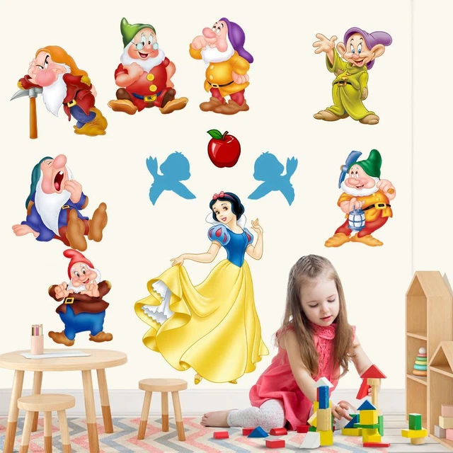 SNOW WHITE & The Seven Dwarfs Set Wall Sticker Decal Mural Disney ...
