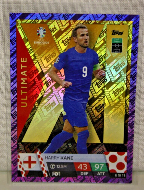 TOPPS EURO 24 Match Attax Harry Kane Ultimate XI (#UXI11) PURPLE ...