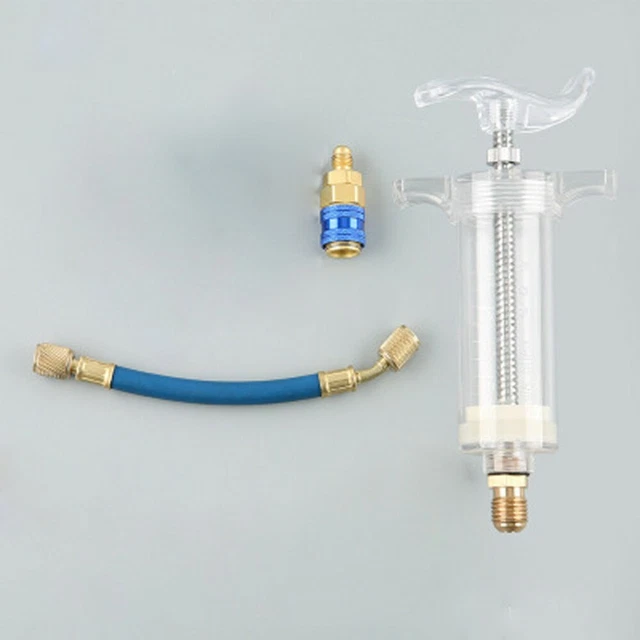 AIR CONDITIONING COMPRESSOR Oil/Dye Injector Filler Injection Syringe ...