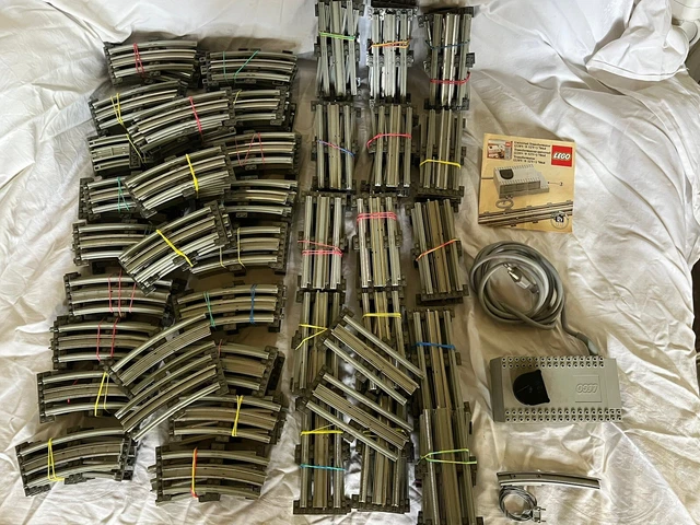 LEGO 12 VOLT EISENBAHN 7852-7854-7855 Schienen Paket 189 Stück - 7750 ...