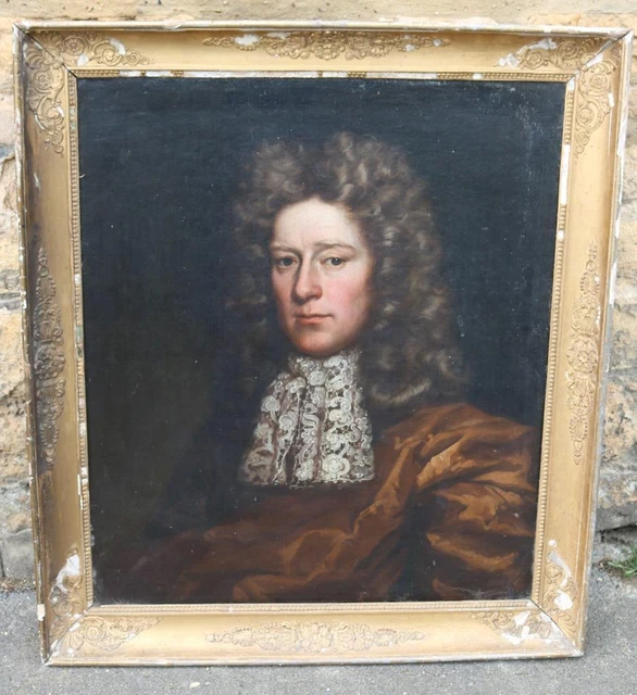 ANTIQUE OIL PAINTING - attr to John Riley - portrait of a gentleman £ ...