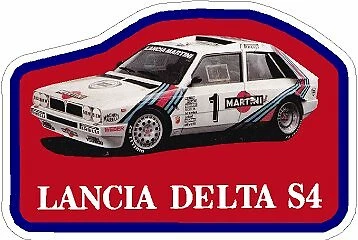 MARTINI LANCIA DELTA INTERGRALE S4 RALLY STICKER Decalcomania x2 EUR 7 ...