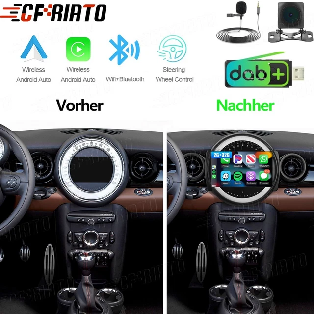 DAB+ ANDROID 15 Autoradio GPS RDS Nav für BMW Mini Cooper R55 R56 ...