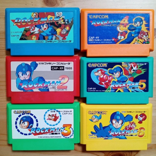 MEGAMAN ROCKMAN 1 2 3 4 5 6 set Nintendo Famicom FC NES from Japan used ...