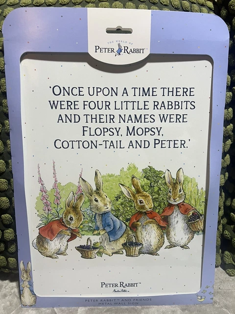 BEATRIX POTTER PETER Rabbit Official Large Wall Steel Sign Picture 12 ...