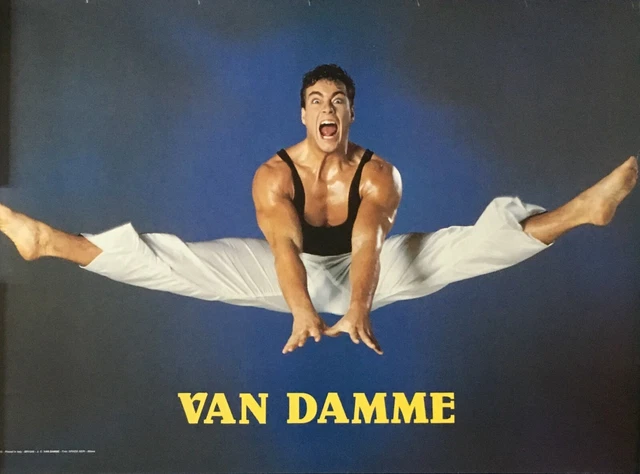 JEAN CLAUDE VAN Damme Jumping Splits Poster Bloodsport Double Impact £ ...