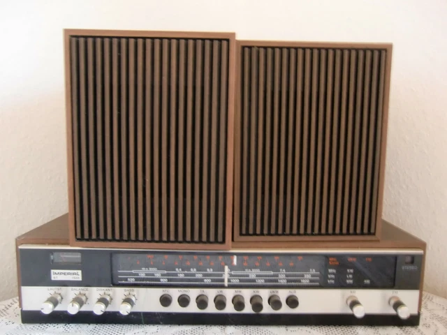 ALTES RADIO, IMPERIAL, Lautsprecherbox, 70er Jahre, Radioanlage EUR 44 ...