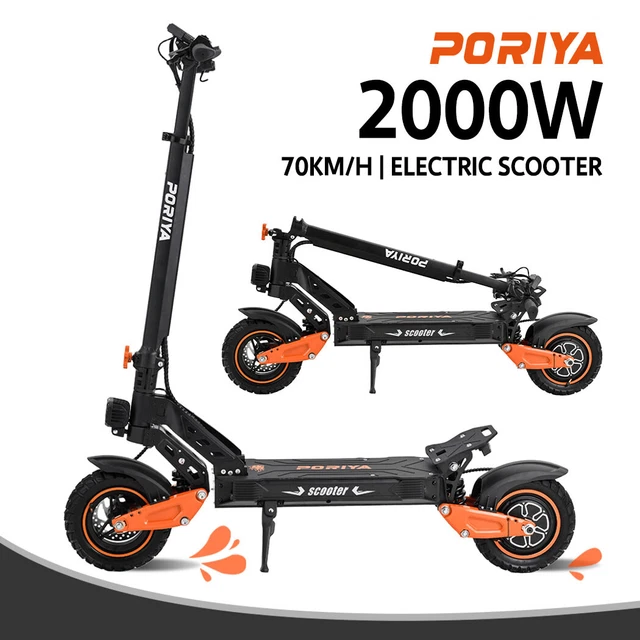 PORIYA ELECTRIC SCOOTER 2500W 70KM/H Off Road Foldable Adult E-Bike w/ Seat LED $1,082.99 ...