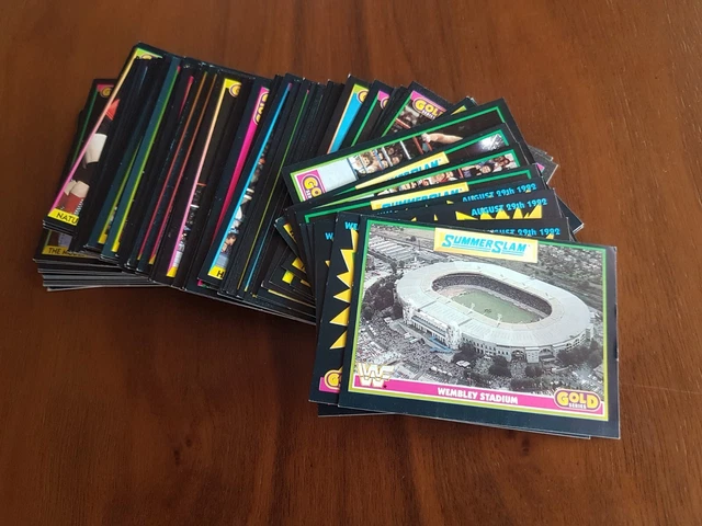 RARE FULL SET 1992 Merlin Cards WWE WWF Wrestling - 97 cards total inc ...