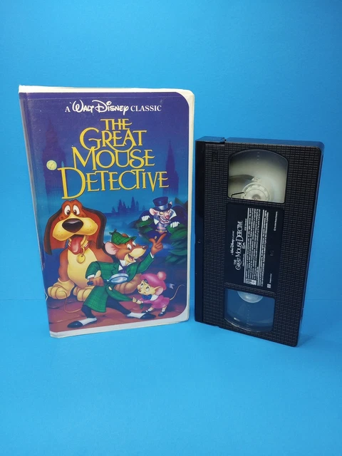 THE GREAT MOUSE DETECTIVE Walt Disney Home Video VHS 1360 Black Diamond ...