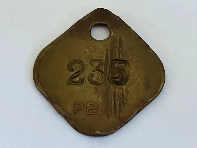 ORIGINAL N.C.B PECKFIELD Peck Colliery Pit Pay Check Token Tally 235 £ ...