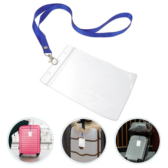 8 PCS NAME Tag Holder Plastic Id Badge Display Sleeves Card Covers £11. ...