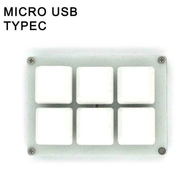 MINI 6-KEY KEYBOARD DIY Custom USB LED Control Shortcut Keys Mechanical E7N9 $19.08 - PicClick AU