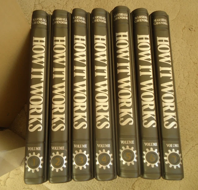 VINTAGE 1974 HOW It Works Marshall Cavendish Encyclopedia All 7 Volumes ...