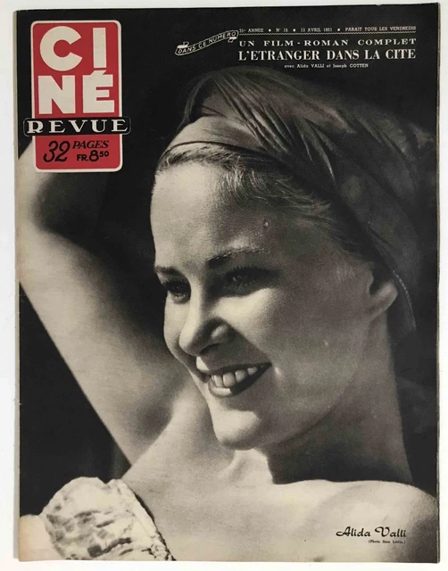 CINE REVUE N°15/1951-ALIDA WALLI-BETTE DAVIS-ELEANOR PARKER-ROBERT ...