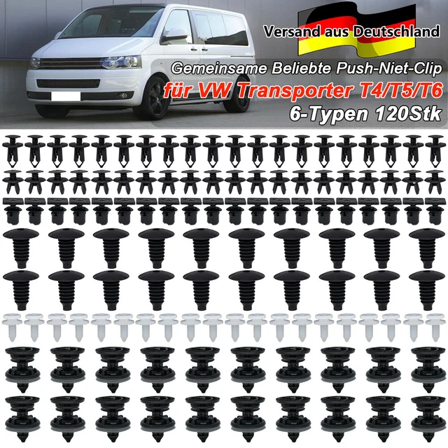 120X,BEFESTIGUNG CLIPS FÜR VW T4 T5 T6 Transporter Innenverkleidung ...