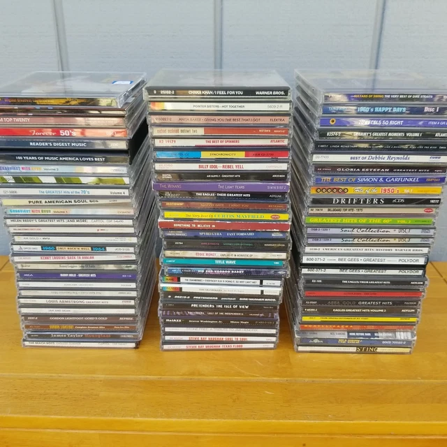 HUGE LOT OF 80 CDs Classic Rock, Soul, Blues, Pop Music 60's 70's 80's ...