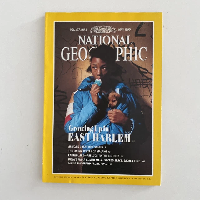NATIONAL GEOGRAPHIC MAGAZINE East Harlem May 1990 Vol 177 #5 $9.93 ...