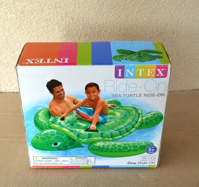 INTEX LIL' SEA Turtle Ride-On Swimming Pool Float 59" X 50" For Ages 3 ...