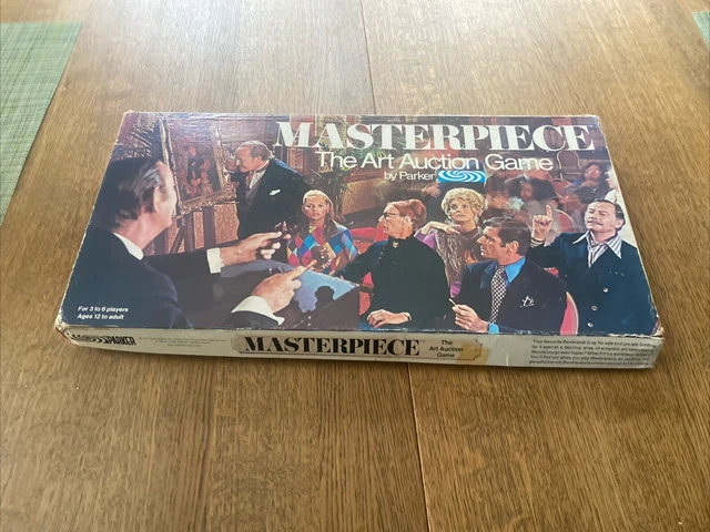 VINTAGE MASTERPIECE THE Art Auction Game - Board Game 1970 - Parker ...