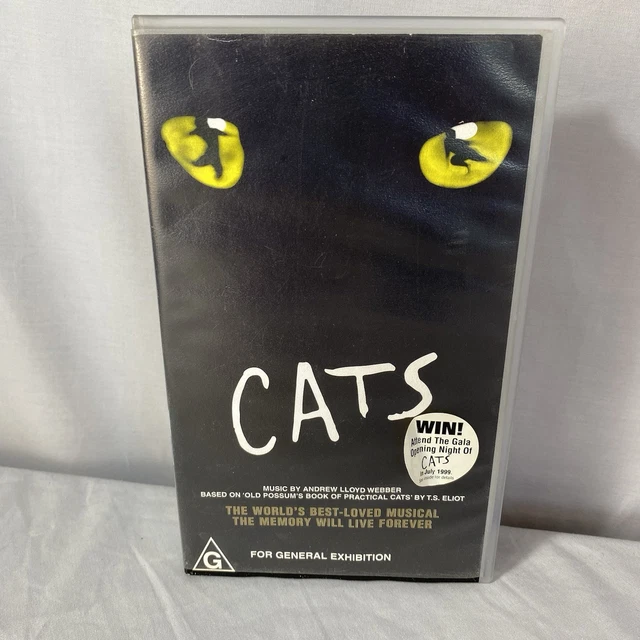 CATS THE MUSICAL VHS Tape 1998 Andrew Lloyd Webber PolyGram Video $9.95 ...