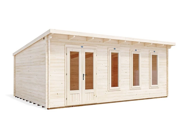 LOG CABIN GARDEN Office Summer House Kit Man Cave Games Room Terminator ...