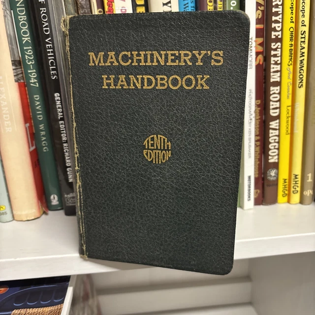 MACHINERY'S HANDBOOK 10TH Edition 1939 for Machine Shop & Drawing ...
