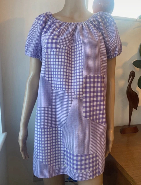VINTAGE 70S GINGHAM pattern dress £8.52 - PicClick UK