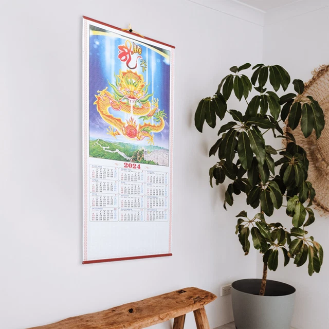 YEAR OF THE Dragon Calendar Zodiac Planner Calendars 2024 Wall Large £9 ...