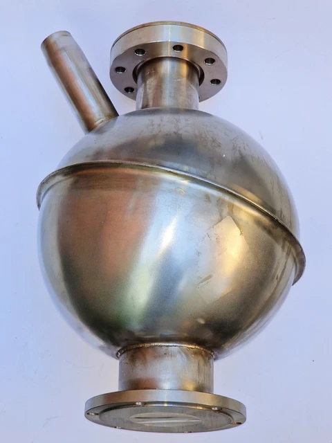 VARIAN KUGEL-TIEFKÜHLFALLE VAPOUR Trap Baffle aus Edelstahl für Diffusionspumpen EUR 149,00 ...