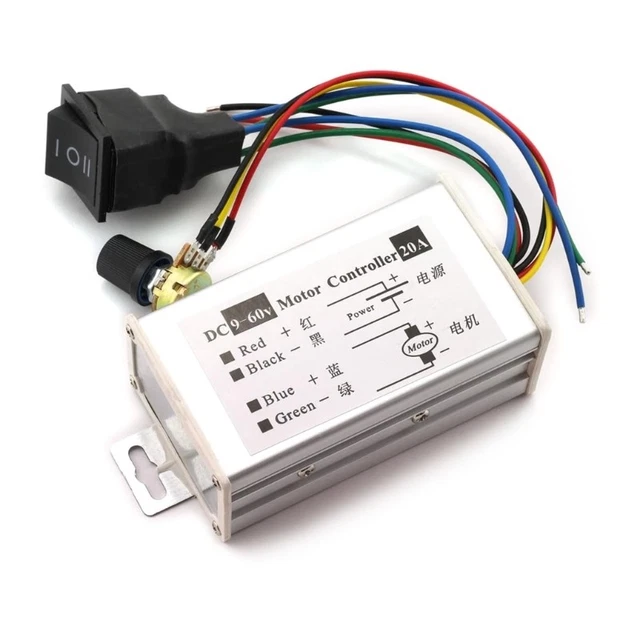 DCMOTOR SPEED CONTROLLERS DC9V-60V 20A 1200W PWMAdjustable Speed Regulator $21.24 - PicClick AU