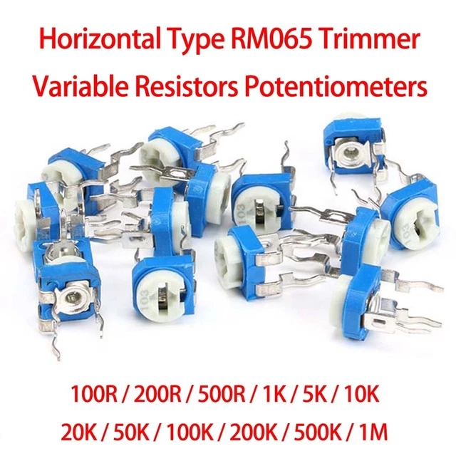 HORIZONTAL TYPE RM065 Trimmer Variable Resistors Potentiometers 100R-1M ...
