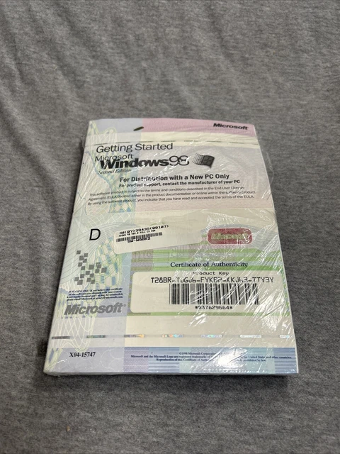 MICROSOFT WINDOWS 98 SE Full Operating System: NEW Packaging Slightly ...