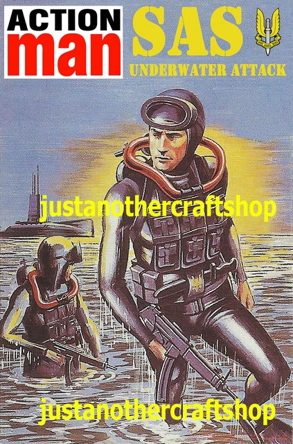 ACTION MAN SAS Underwater Attack Large Size Poster Advert Sign Leaflet ...