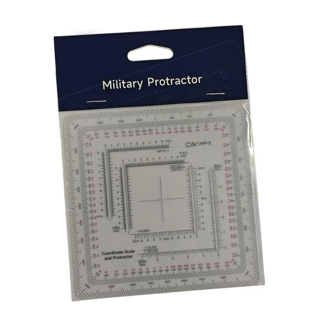 LAND NAVIGATION PROTRACTOR Coordinate Map Tool Topographical Protractor ...