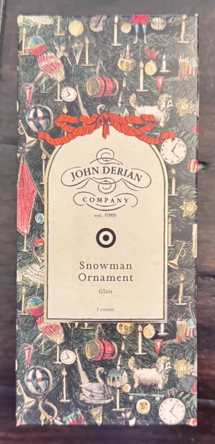 JOHN DERIAN ARTIST For Target 2025 Holiday Glitter Snowman Ornament Vtg ...