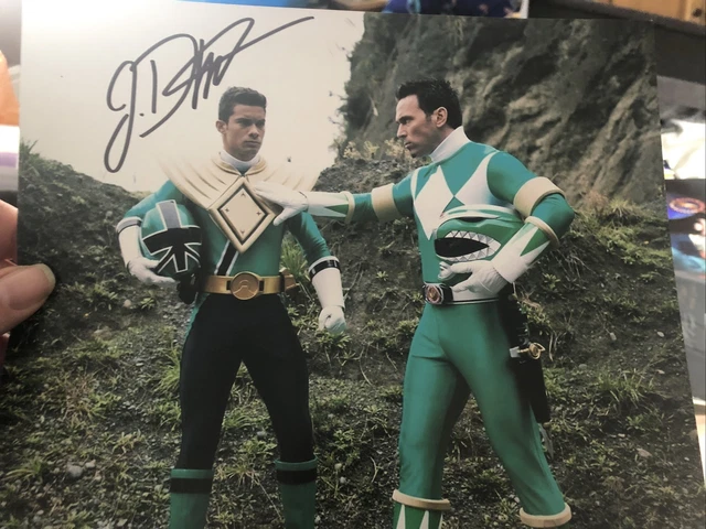 MIGHTY MORPHIN POWER rangers jason david frank signed autograph green ...