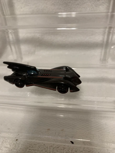 DC COMICS HOT Wheels Batmobile Black Red Stripes Blue Windows 2014 ...