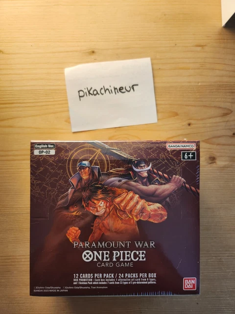 ONE PIECE CARD Game OP-02 Paramount War Display - Anglais - Neuf EUR ...