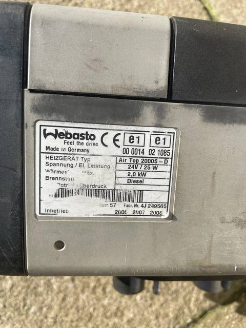 WEBASTO 24V AIR Top 2000S £208.72 - PicClick UK