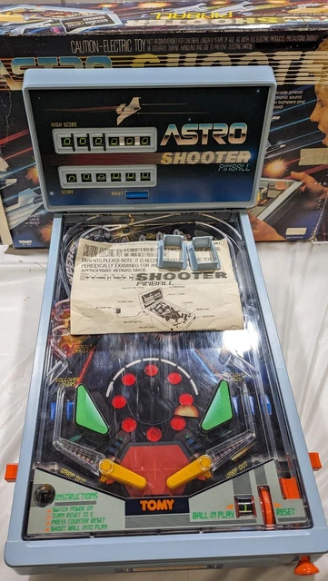 VINTAGE 1983 TOMY Astro Shooter Pinball Machine Original Box -Missing ...