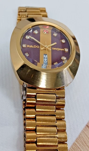 RADO DIASTAR MEN'S watch gold The Original Dimond on bezel unisex £449. ...