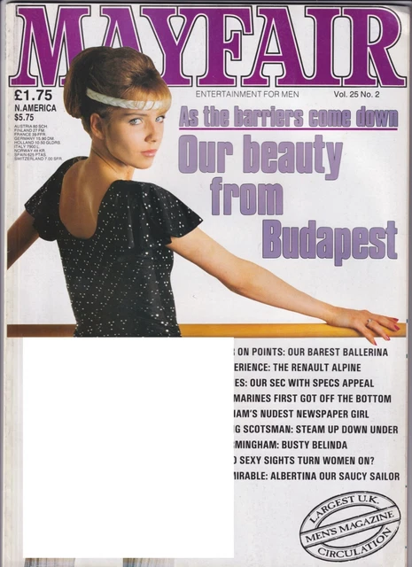 MAYFAIR VOL.25 NO.2 1990 adult glamour magazine £13.20 - PicClick UK